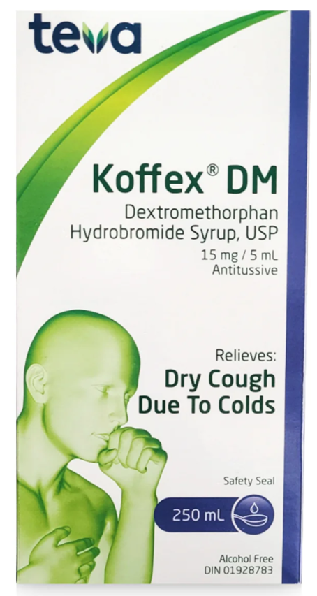 Teva Koffex DM Dry Cough Relief Syrup 250 ml – Orleans Compounding ...